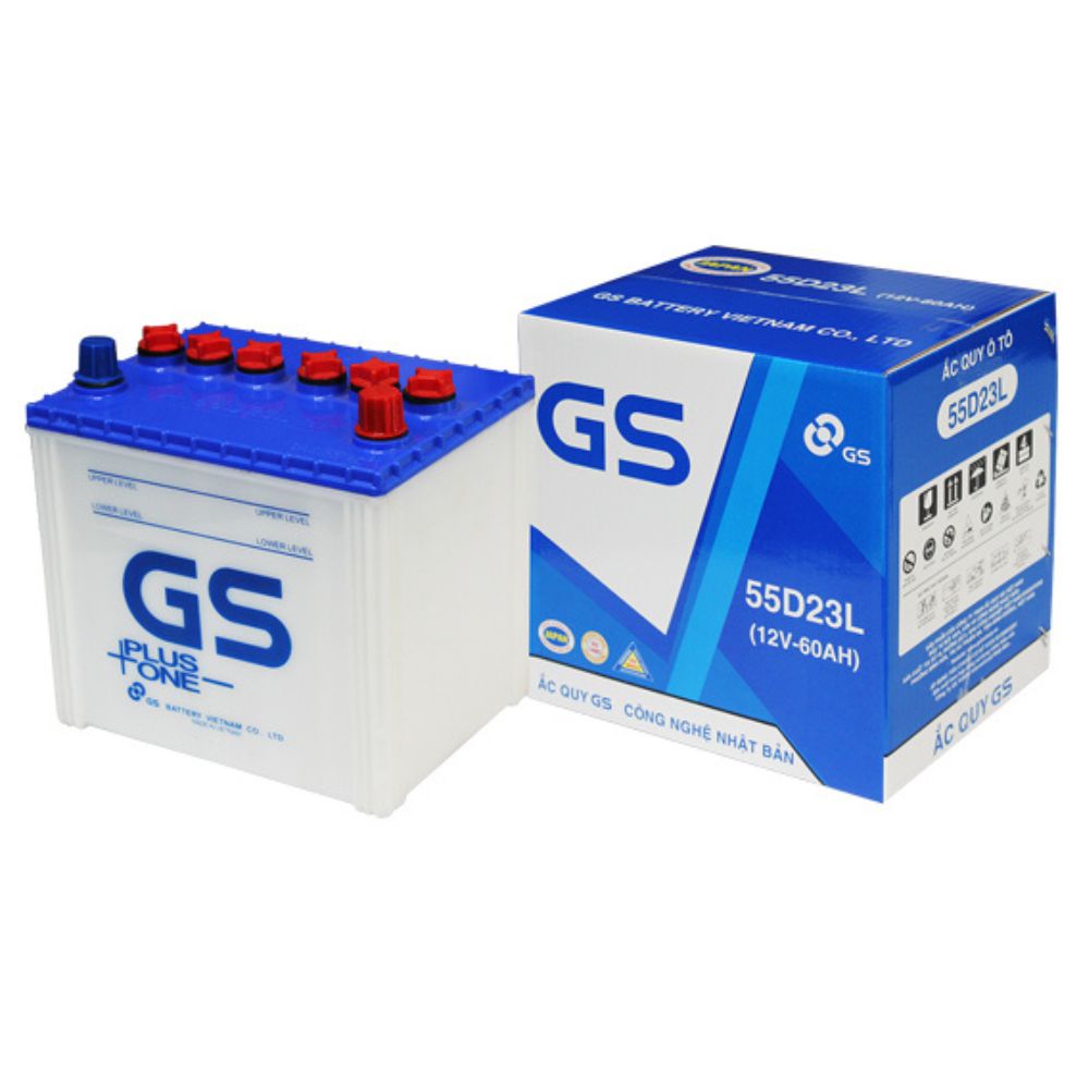 Bình ắc quy GS MF 55D23L/R (12V-60AH) » Siêu Thị Lithium™